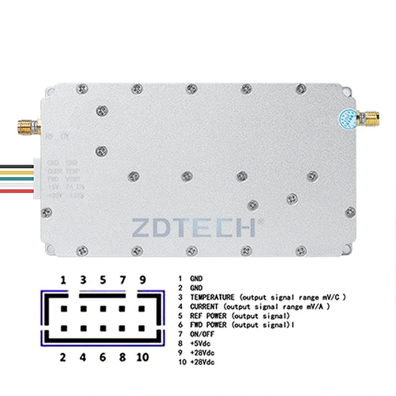 SHENZHEN ZD TECH CO., LTD 25W Military RF 700-1050MHz Power Amplifier ...